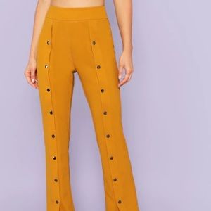 Pants & Jumpsuits | Mustard Orange High Waisted Wide Leg Palazzo Pants ...
